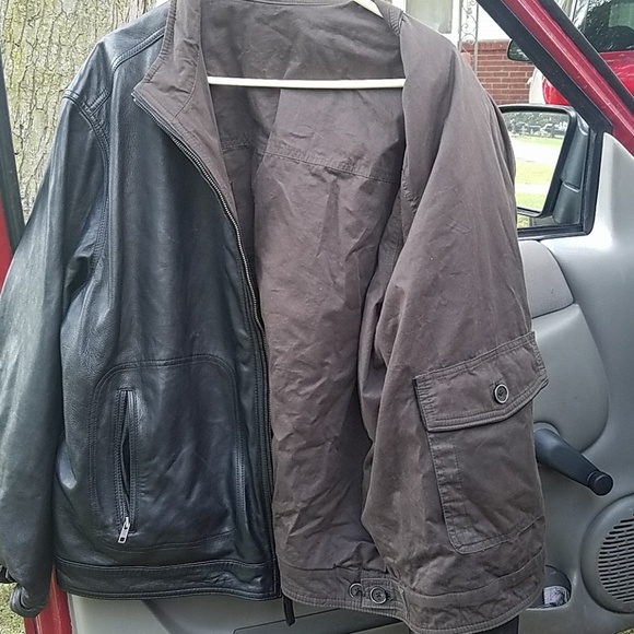 YKK | Jackets & Coats | Reversible Ykk Leather Jacket | Poshmark